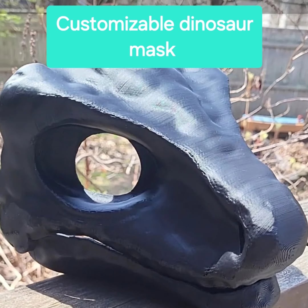 Dino Mask 3D Printed physical Item - Etsy