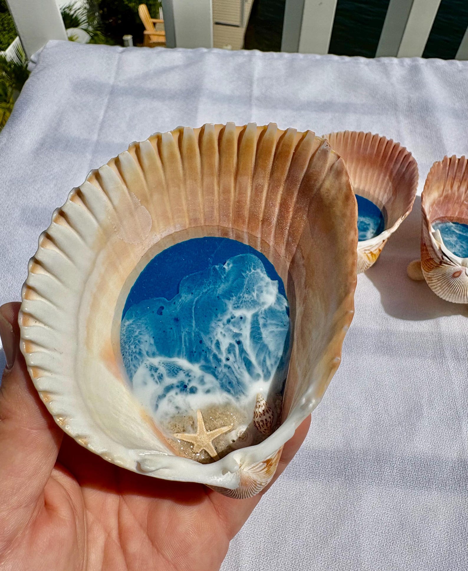 Ocean Beach Seashell Waves Shell Dish Stand - Etsy