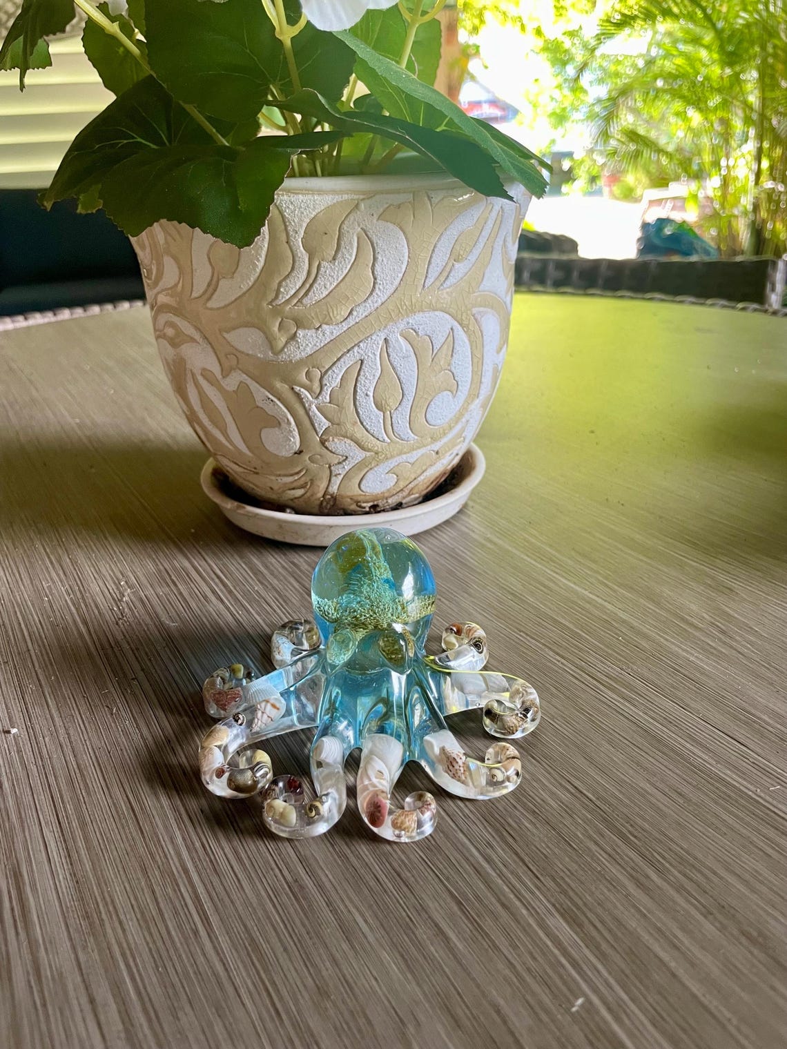 Blue Resin Octopus With Seashells - Etsy