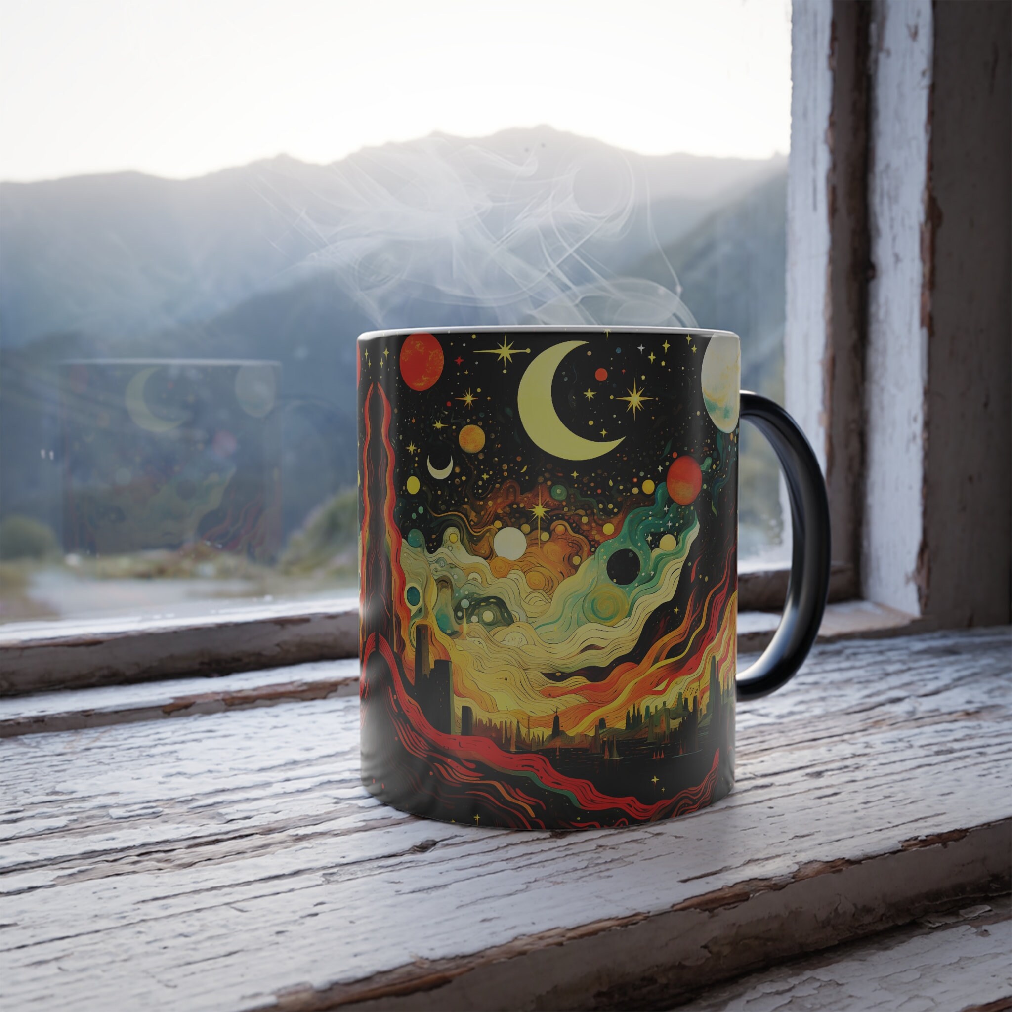 Night Sky Mug Dreamcore Aesthetic Sky Starry Night Crescent Moon ...