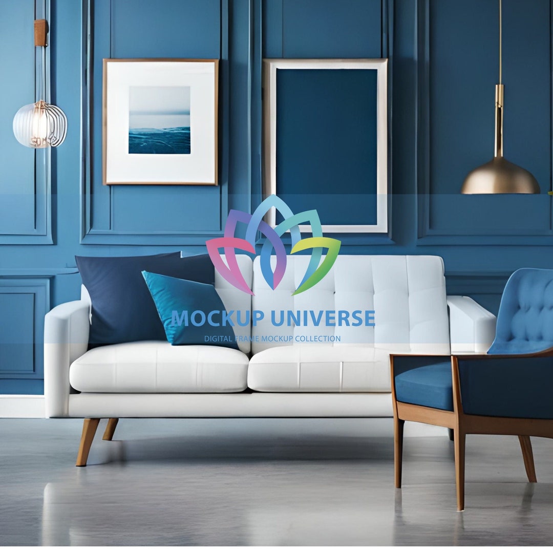 10-pack Tranquil Blue Theme Mockups: Digital Frames in Cool - Etsy