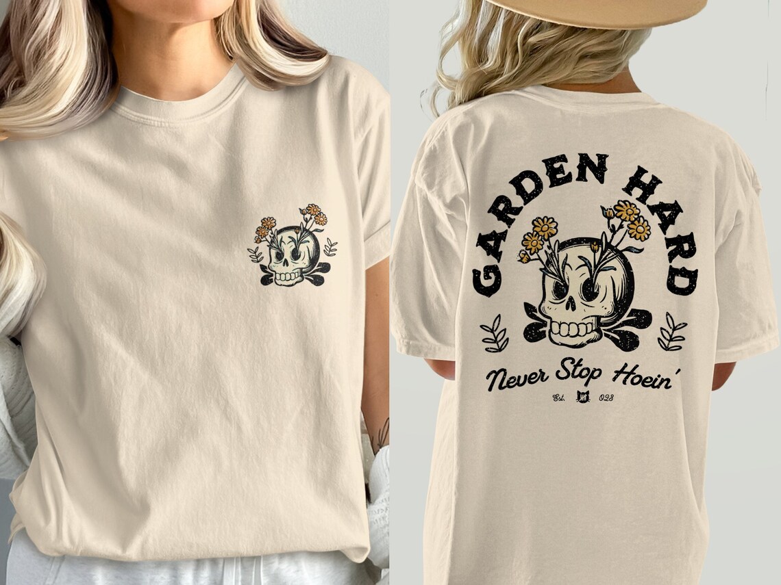 Garden Hard | Hoeing Ain't Easy | Garden Mom Gift | Funny Garden Shirt ...