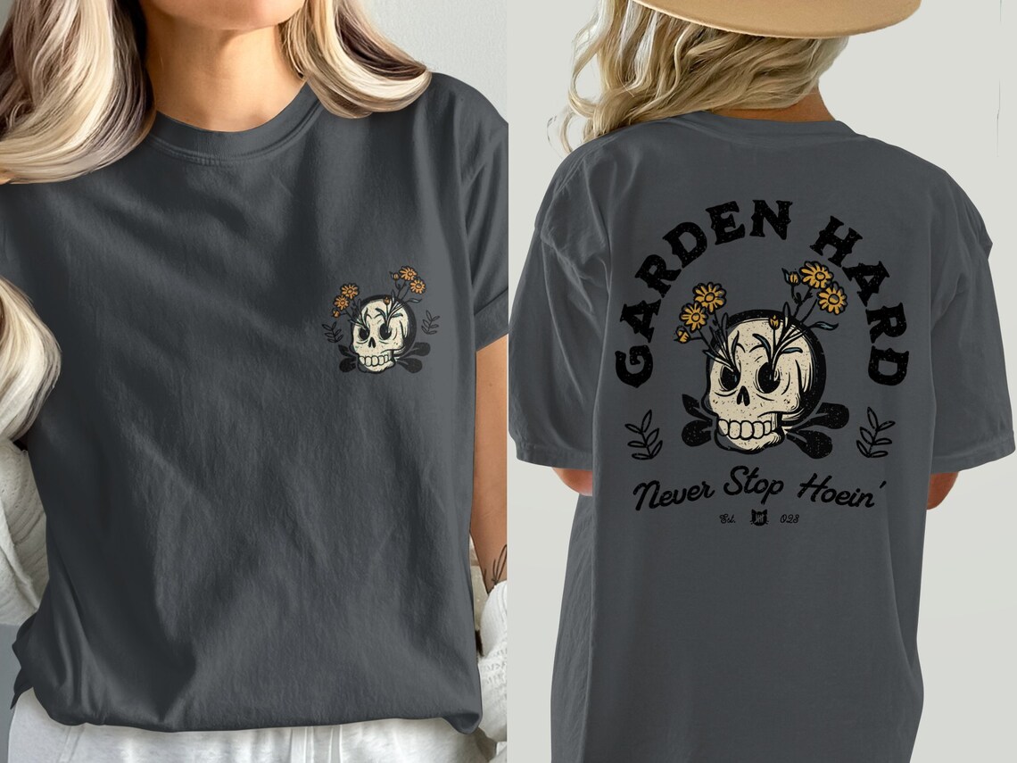 Garden Hard | Hoeing Ain't Easy | Garden Mom Gift | Funny Garden Shirt ...