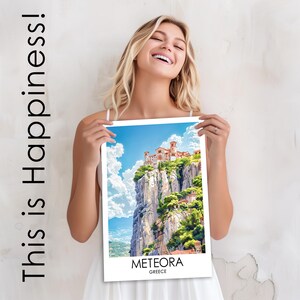 Meteora Travel Print Gift Greek Wall Art Gallery Hanging Home Décor ...