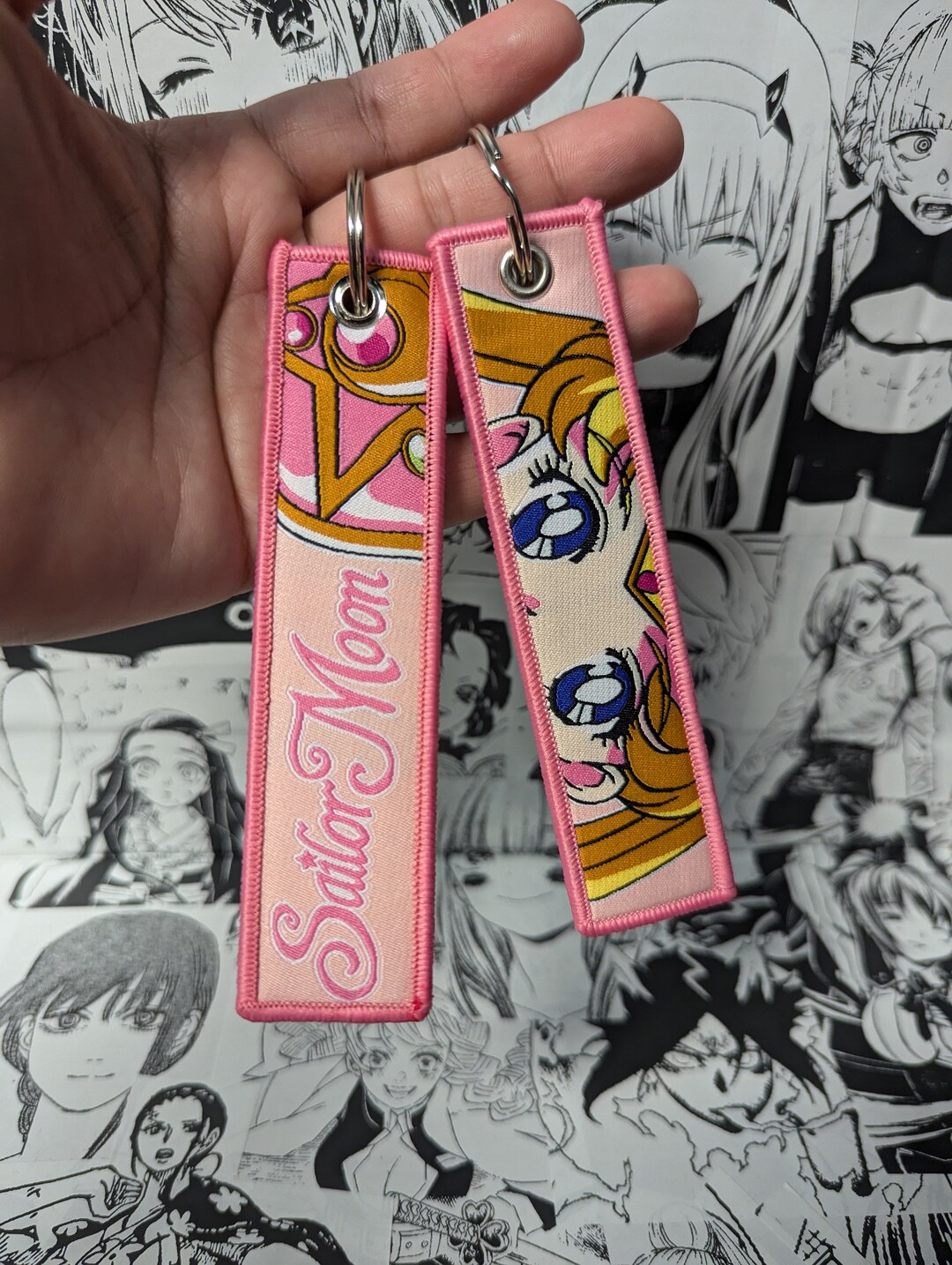 Sailor Moon Usagi Anime Manga Woven Embroidered Jet Tag Keychain - Etsy