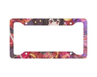 Anime Manga Girl Eyes License Plate Frame, Anime Girl Car Decor Gift ...