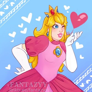 Peachy Pink Princess Poster Print. Mini and Full Size! - Etsy