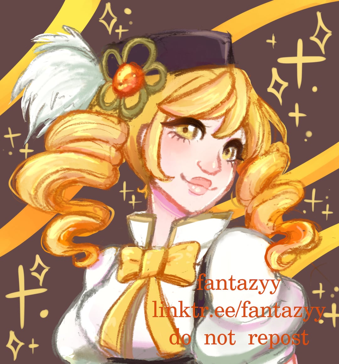 Mami Tomoe Portrait Mini Print 4.5 X 5 Inches, Sis Puella Madoka Magica ...