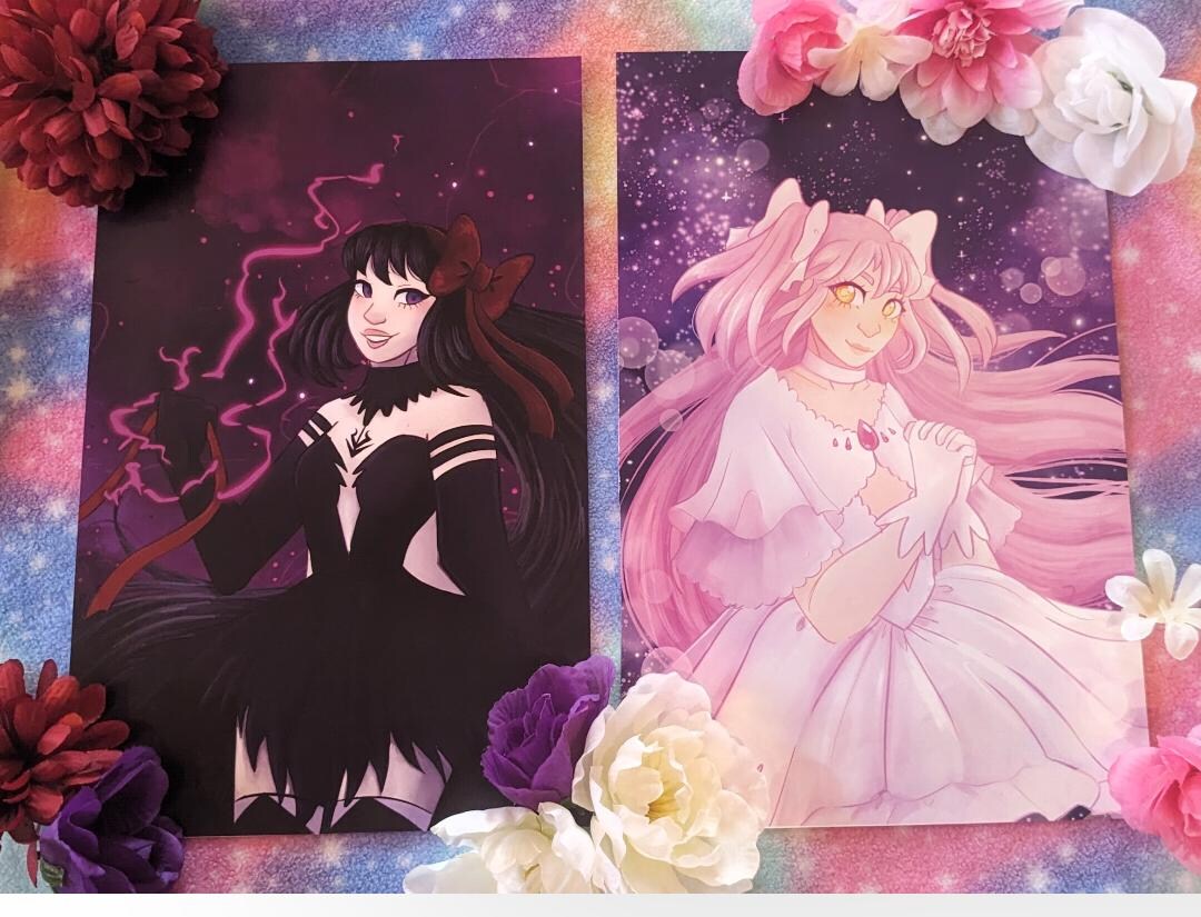 Madoka Magica Prints of Assorted Sizes, Mami, Madoka, Godoka and ...