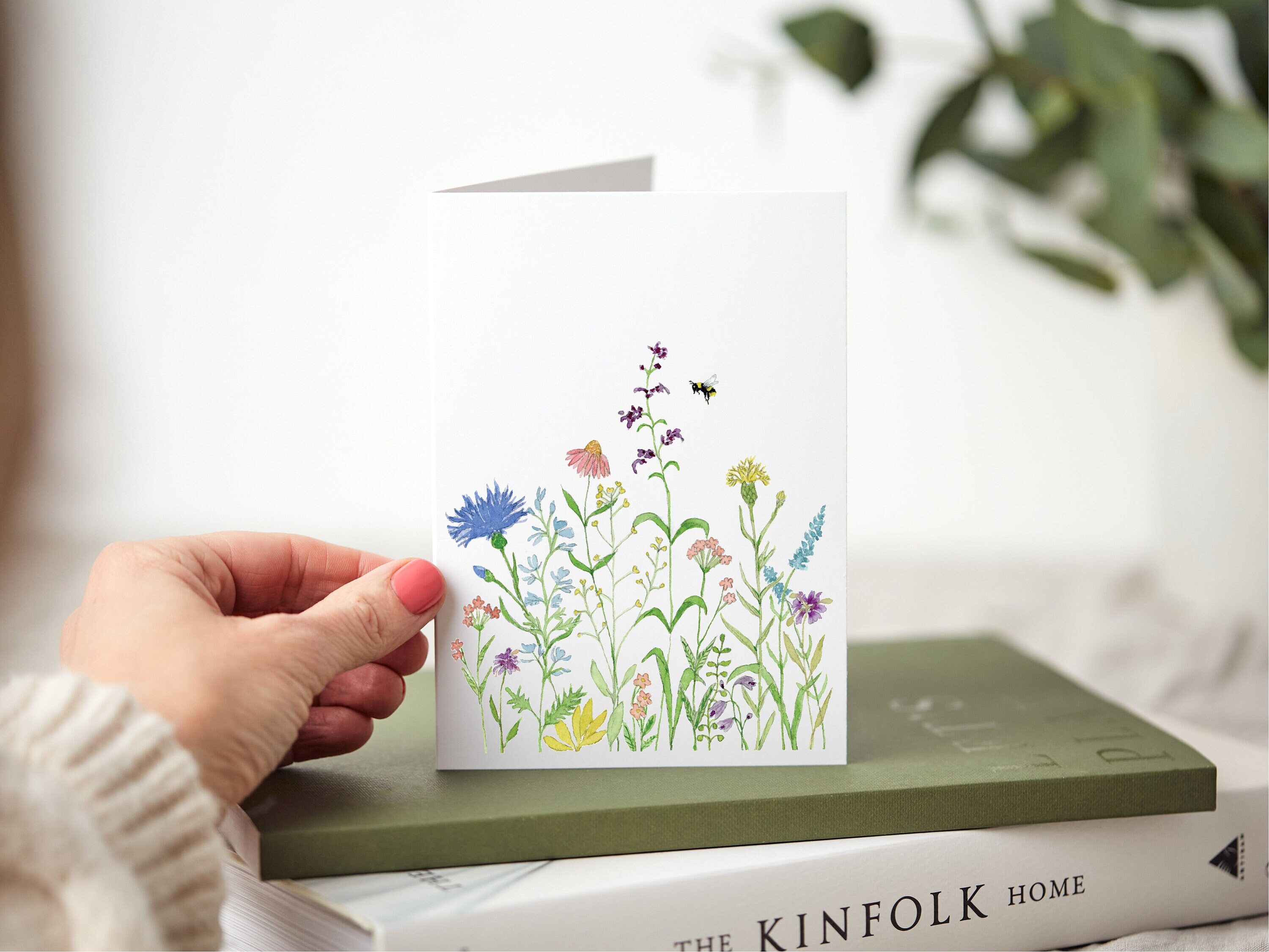 Pastel Wildflower Watercolour Greeting Card Birthday Card - Etsy