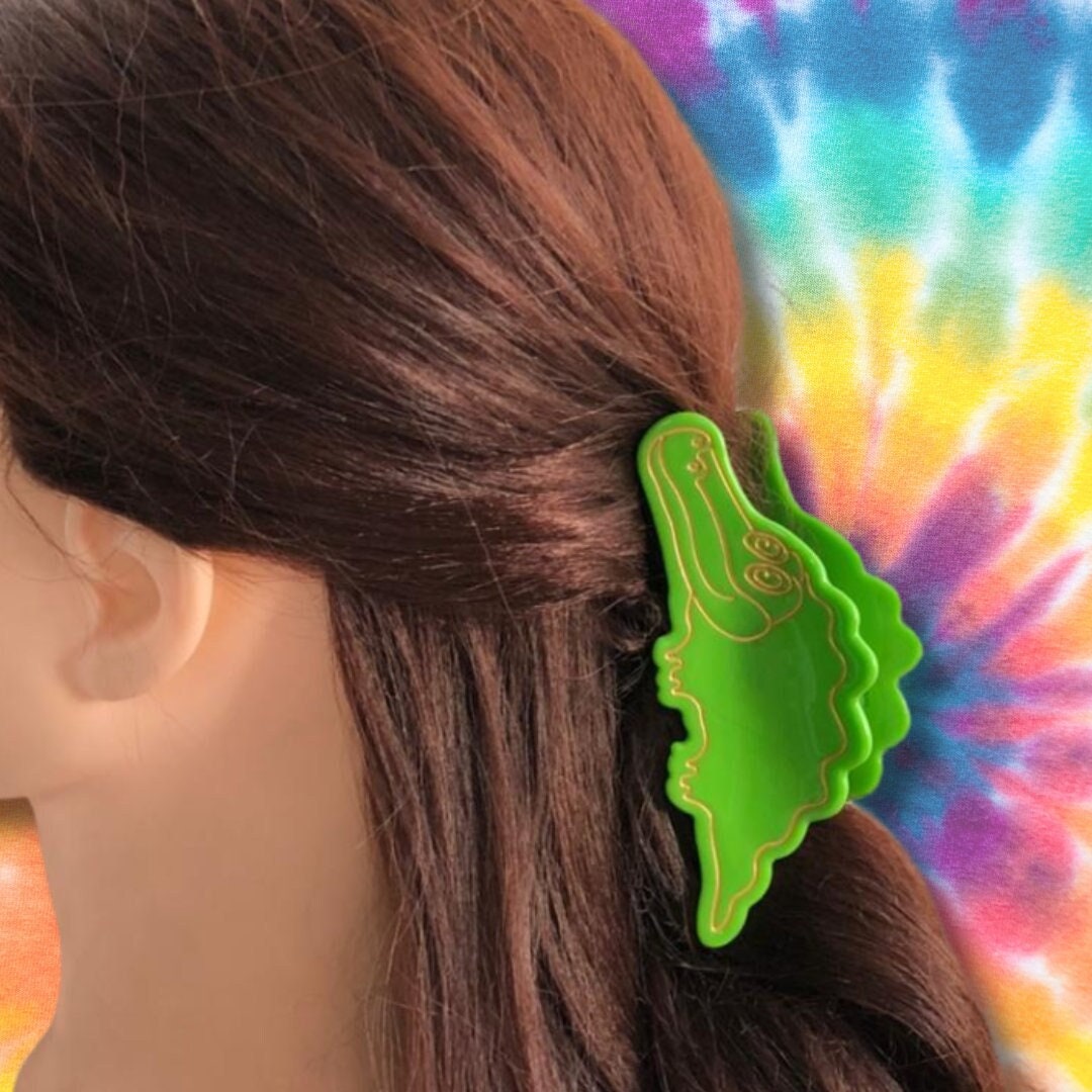 Gizzy Gator Hair Claw Clip Medium, King Gizzard and the Lizard Wizard ...