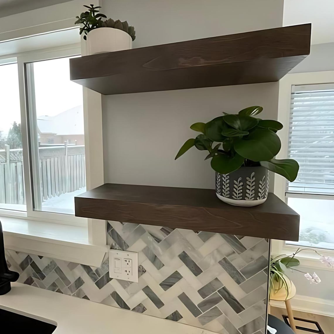 Wood Floating Shelf | Custom Sizing | Wall Mounted Floating Shelf - Etsy