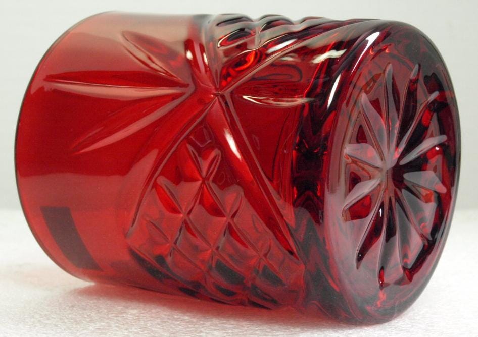 Godinger Dublin Red Crystal Double Old Fashioned Glasses (set of 4 ...