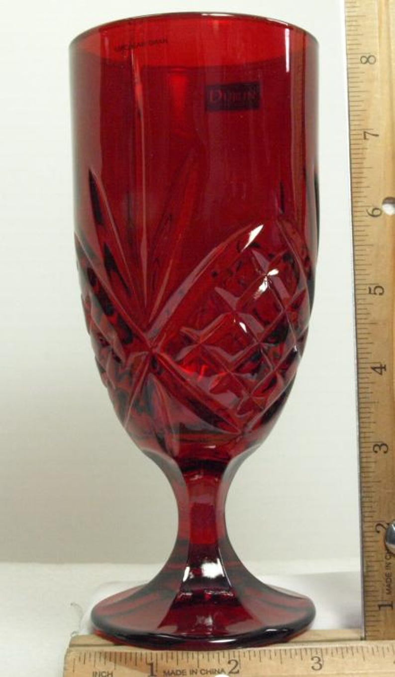Godinger Dublin Red Crystal Iced Beverage Glasses Set of 4 Brand New in ...