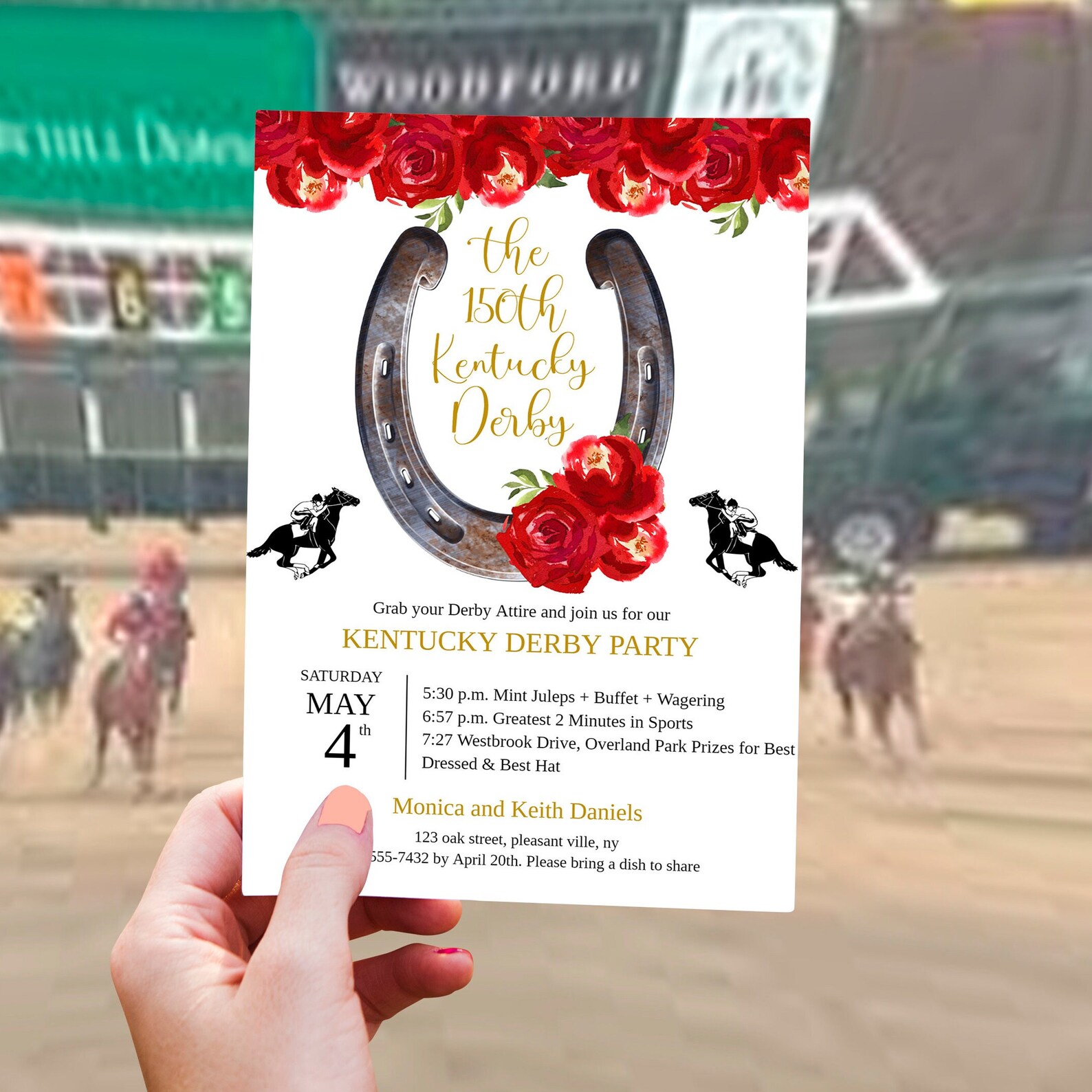 Kentucky Derby Party Invitation, Preppy Hat Derby Day Invitation, Run ...