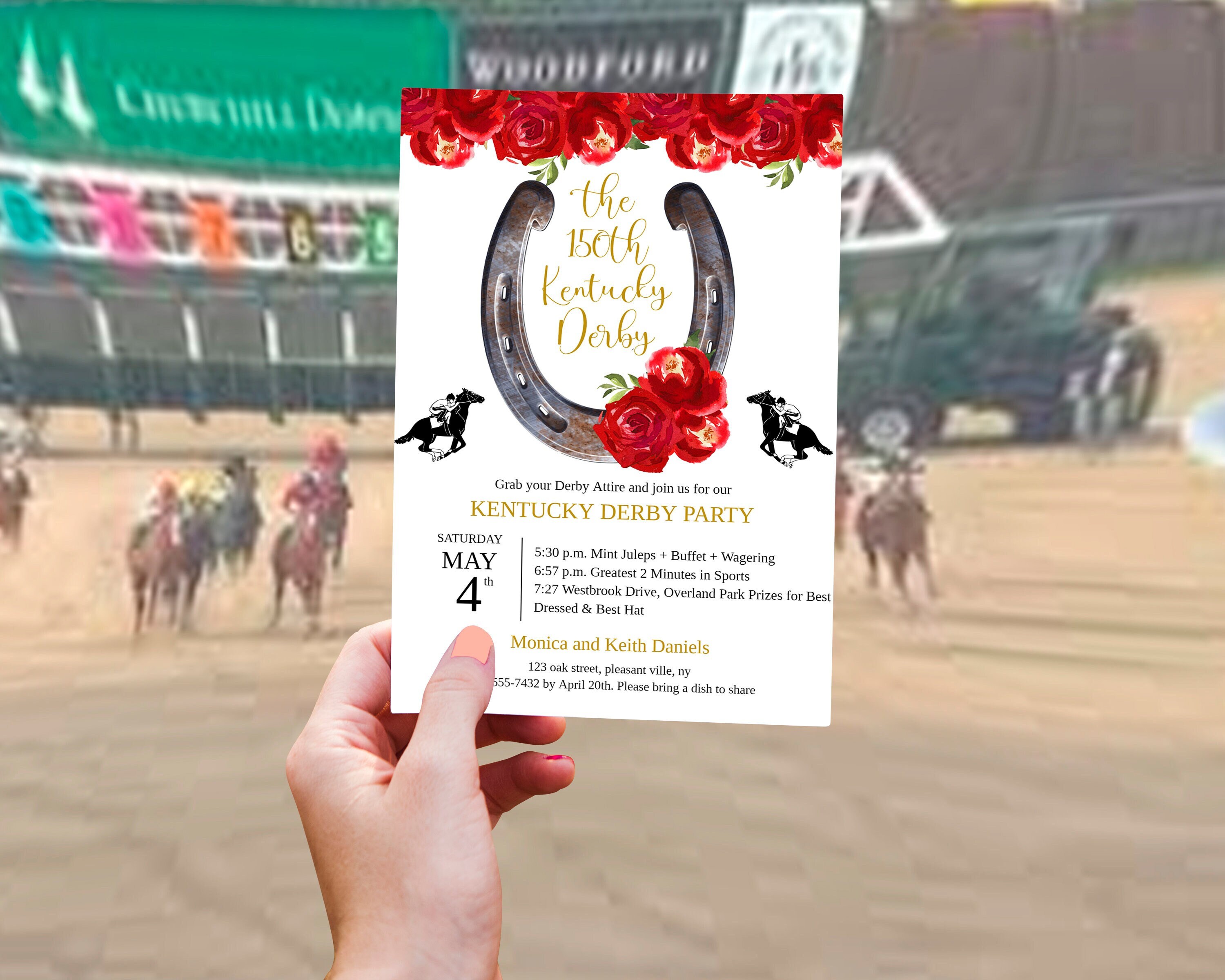 Kentucky Derby Party Invitation, Preppy Hat Derby Day Invitation, Run ...