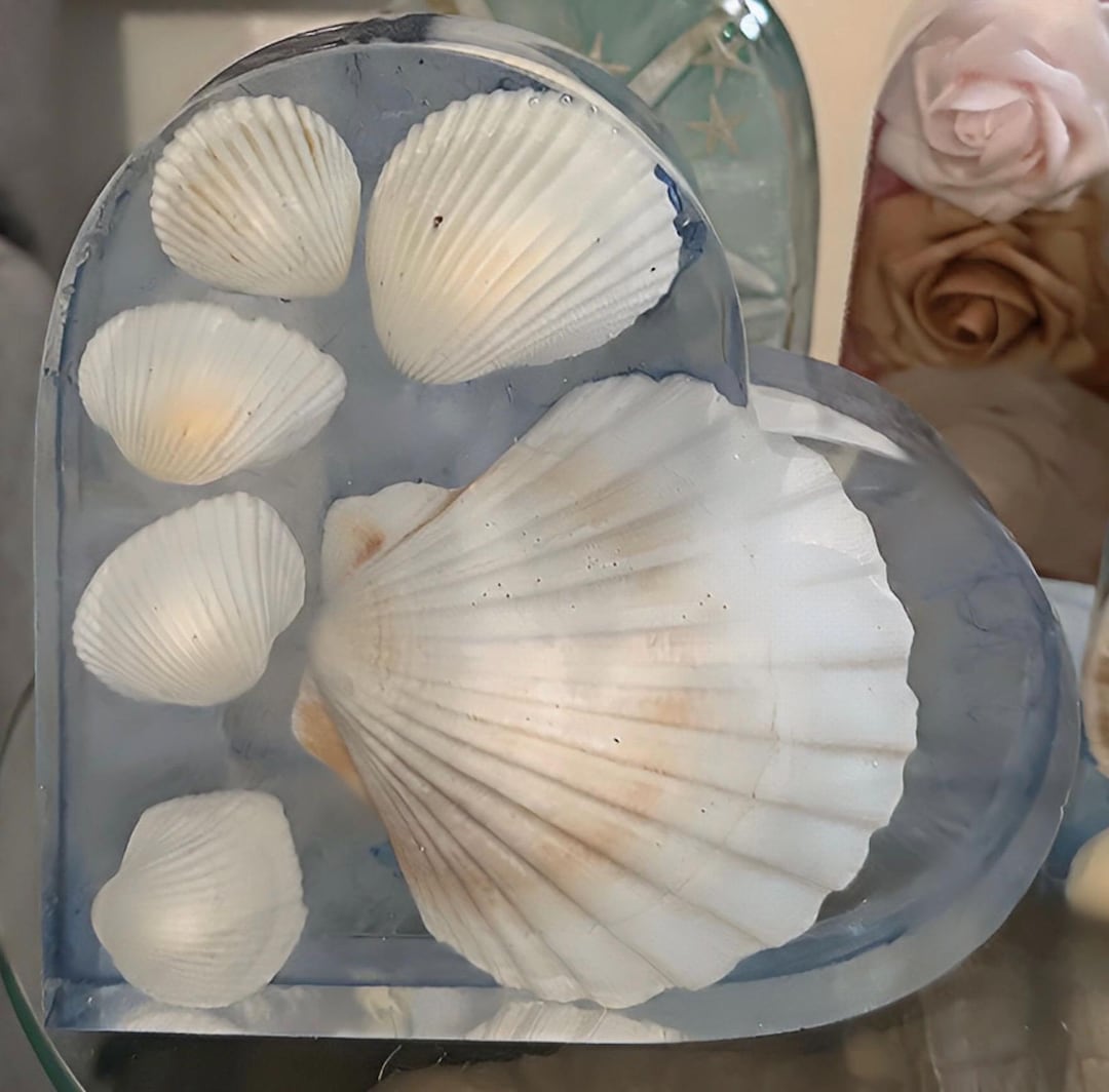 Resin Seashells Heart - Etsy