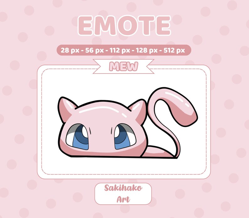 Twitch Mew Pokemon Emote / Mew Pokemon Emote Discord / Channel Points ...