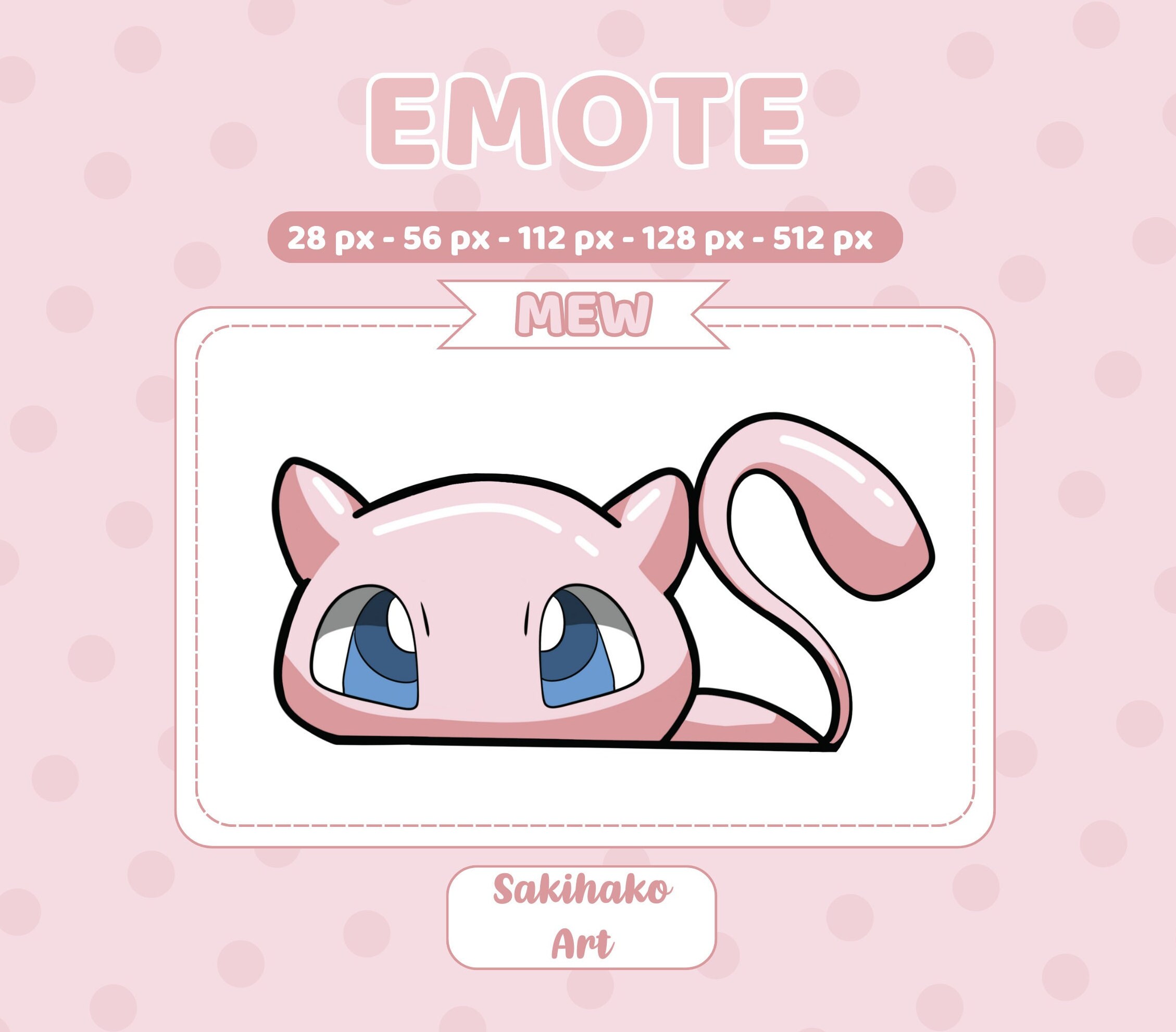 Twitch Mew Pokemon Emote / Mew Pokemon Emote Discord / Channel Points ...