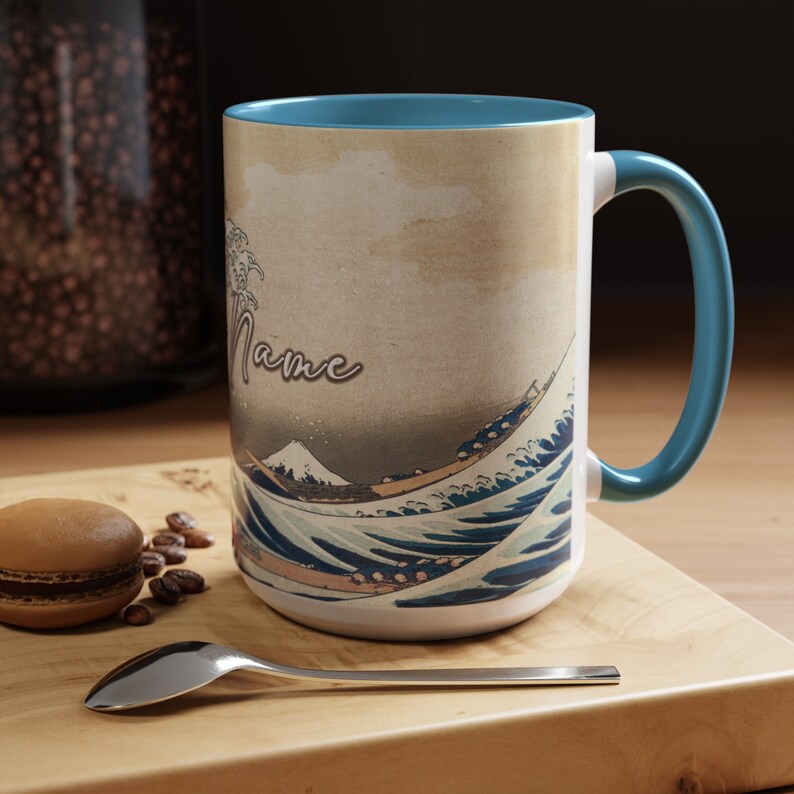 Personalized Art Mug, Kanagawa's the Great Wave Mug for Art Lovers ...