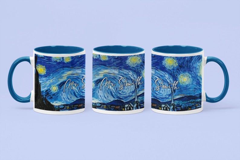 Personalized Starry Night Mug, Van Gogh's Starry Night Mug for Art ...