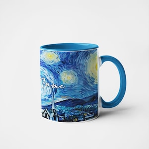 Personalized Starry Night Mug, Van Gogh's Starry Night Mug for Art ...