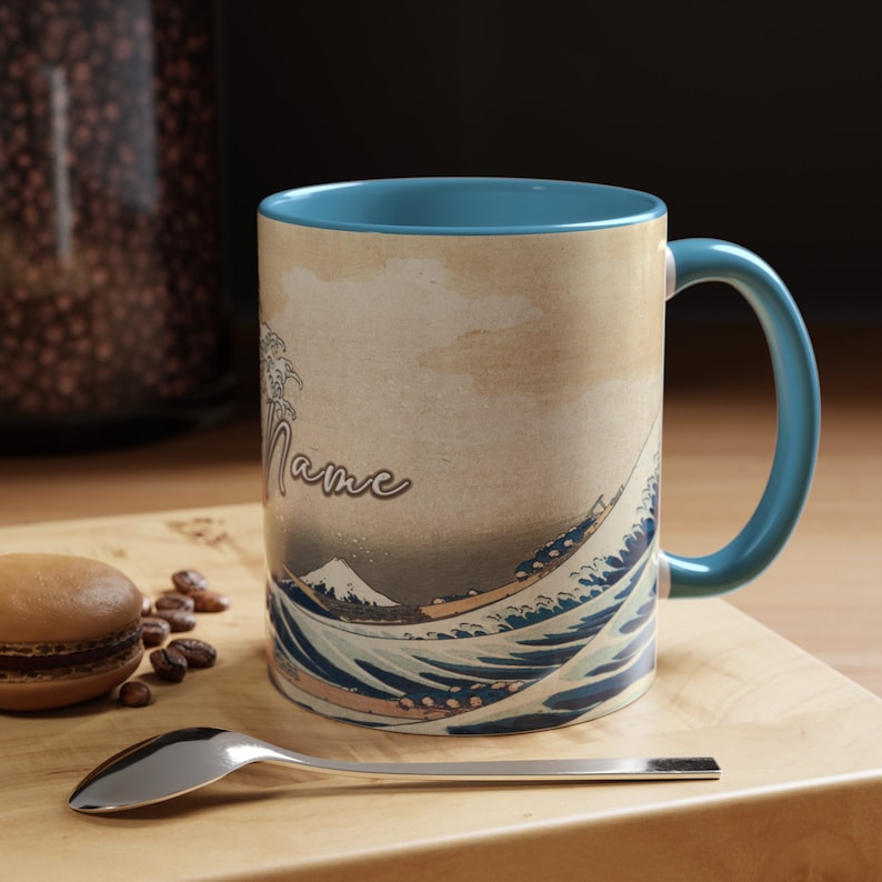 Personalized Art Mug, Kanagawa's the Great Wave Mug for Art Lovers ...
