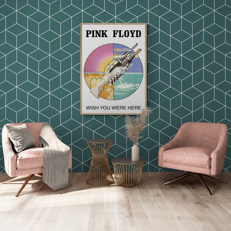 Pink Floyd Poster, Pink Floyd Art, Music Poster, Wish You Were Here, Wish You Were Here Music ...