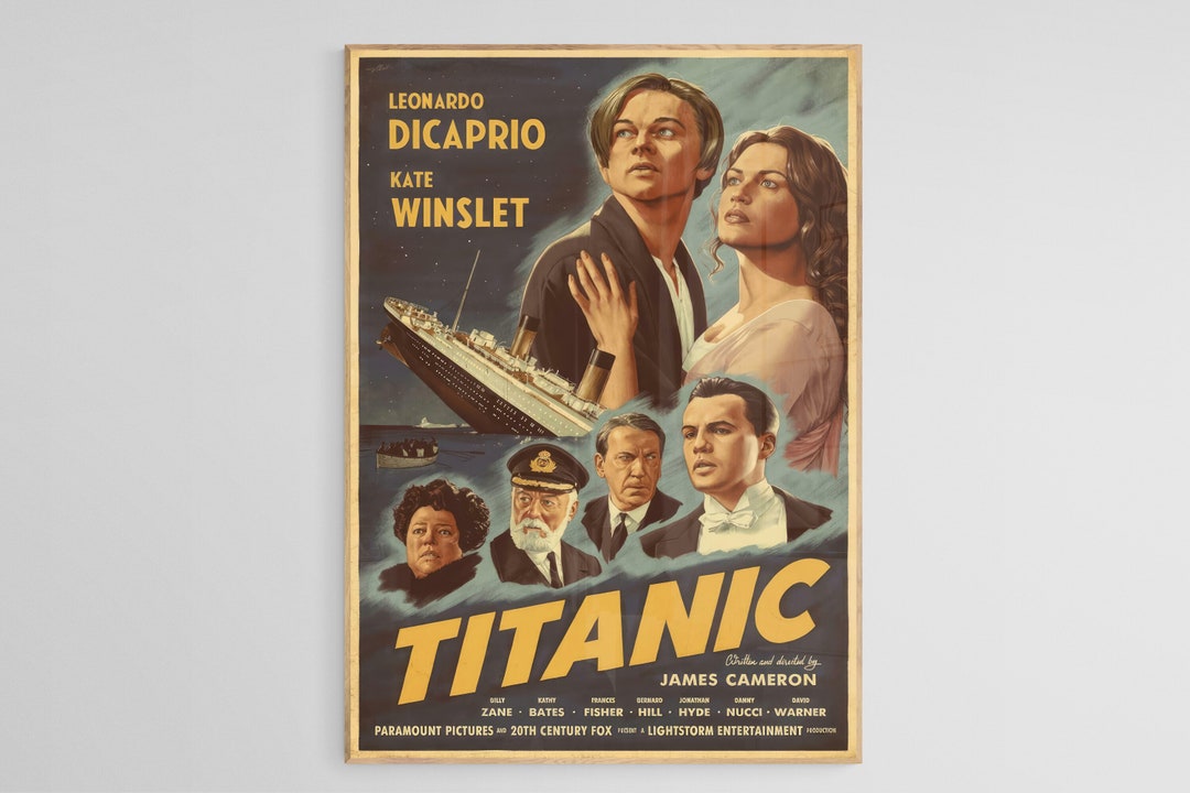 Titanic Poster, Titanic Art, Titanic Print, Movie Poster, Titanic Movie ...