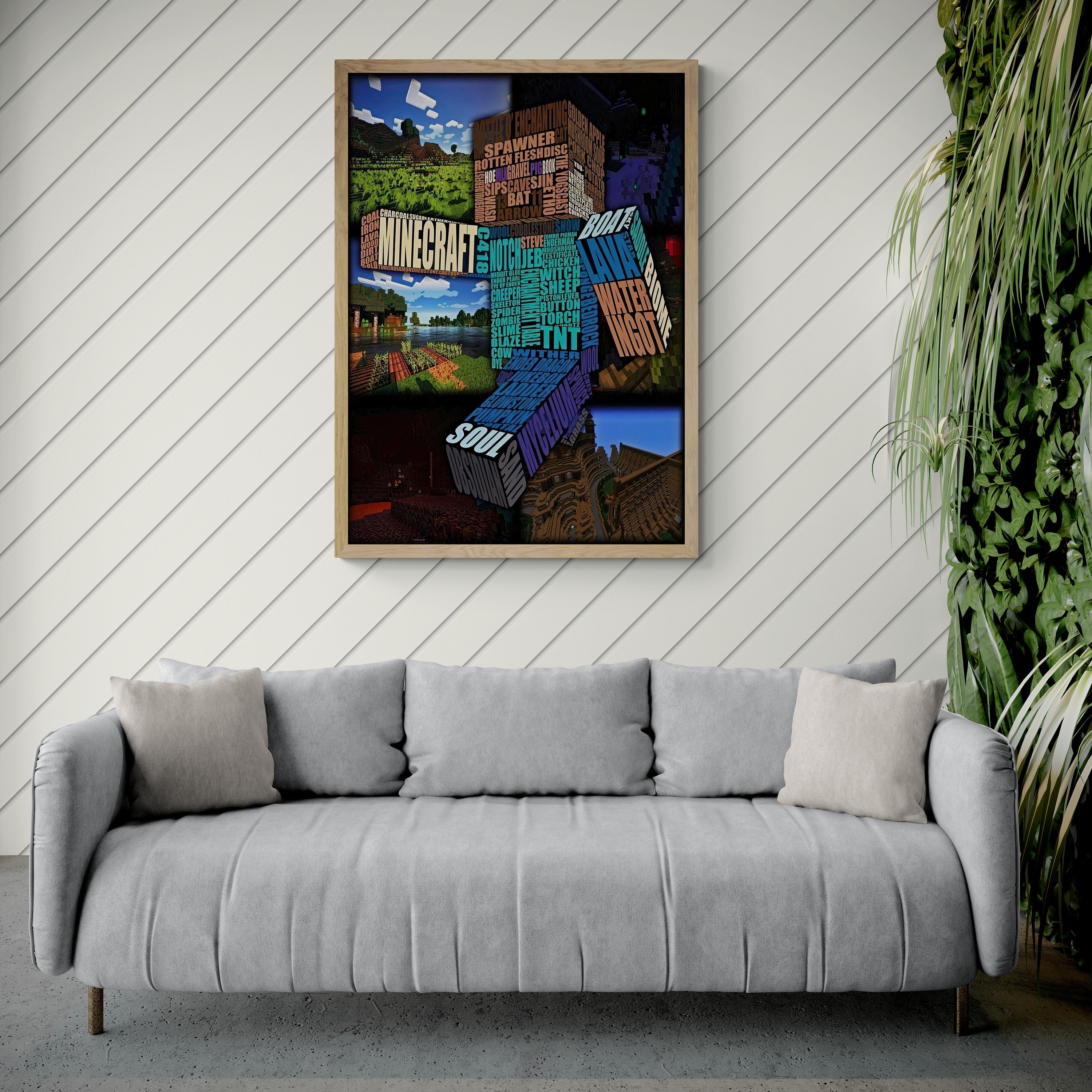 Minecraft Wall Art, Minecraft Poster, Minecraft Art, Game Poster sold ...