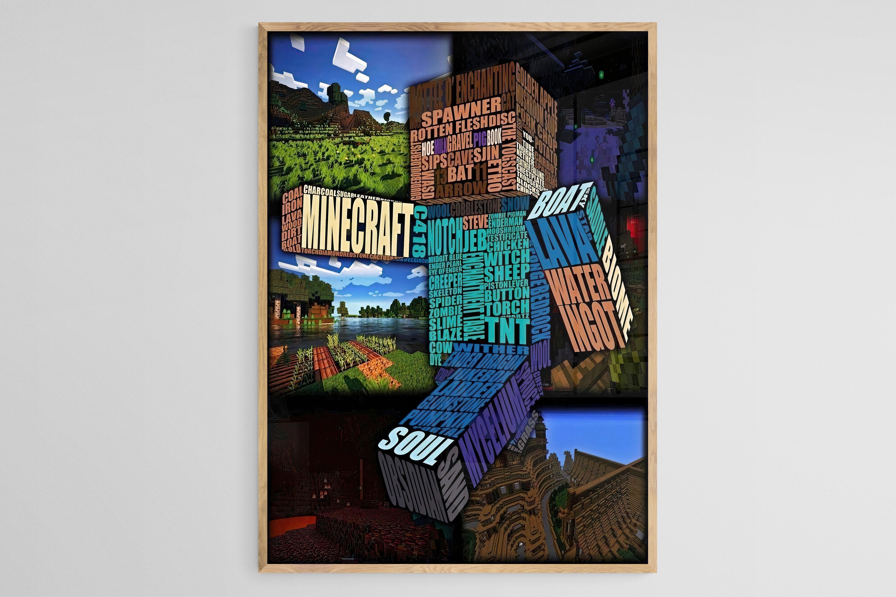 Minecraft Wall Art, Minecraft Poster, Minecraft Art, Game Poster sold ...