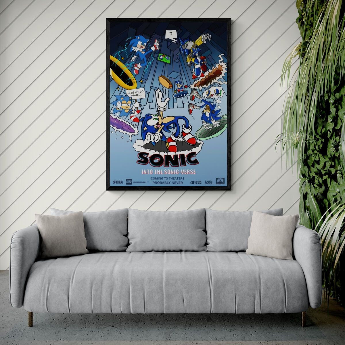 Sonic Poster, Sonic Digital Poster, Sonic Video Game, Sonic Art sold by ...