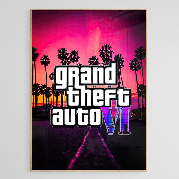 Grand Theft Auto Poster - Etsy