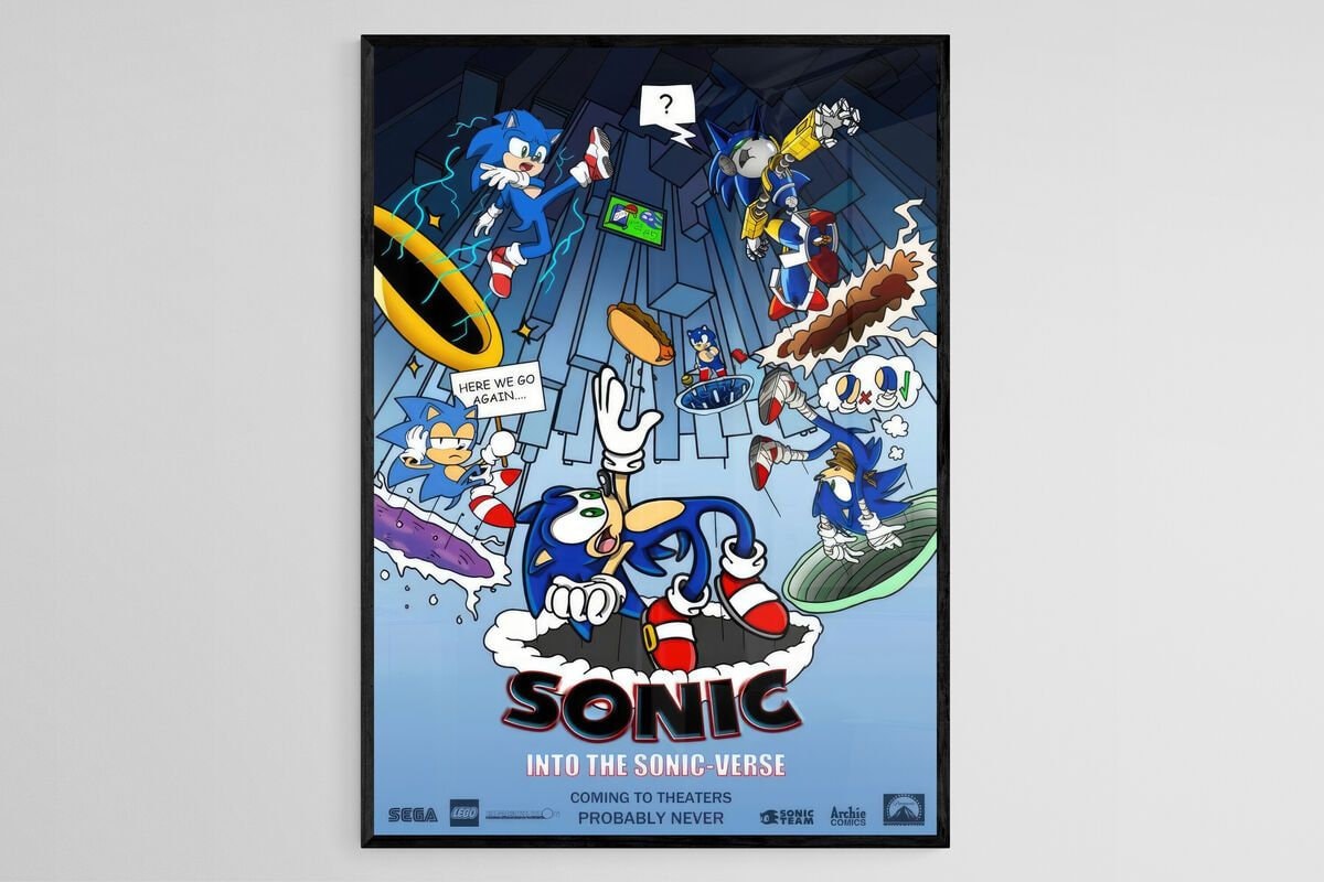 Sonic Poster, Sonic Digital Poster, Sonic Video Game, Sonic Art sold by ...