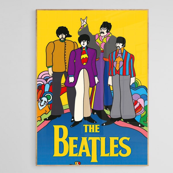 The Beatles Vintage Poster - Etsy