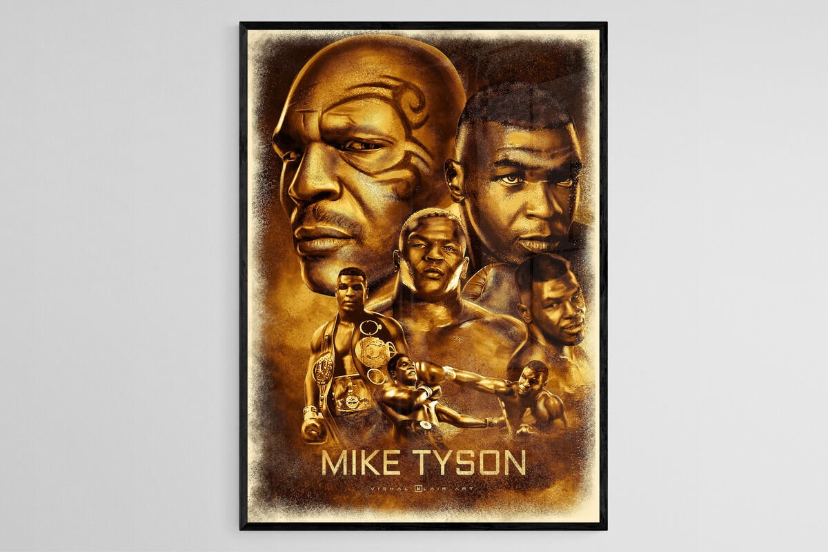 Mike Tyson Poster, Mike Tyson Art, Mike Tyson Poster, Vintage Poster ...