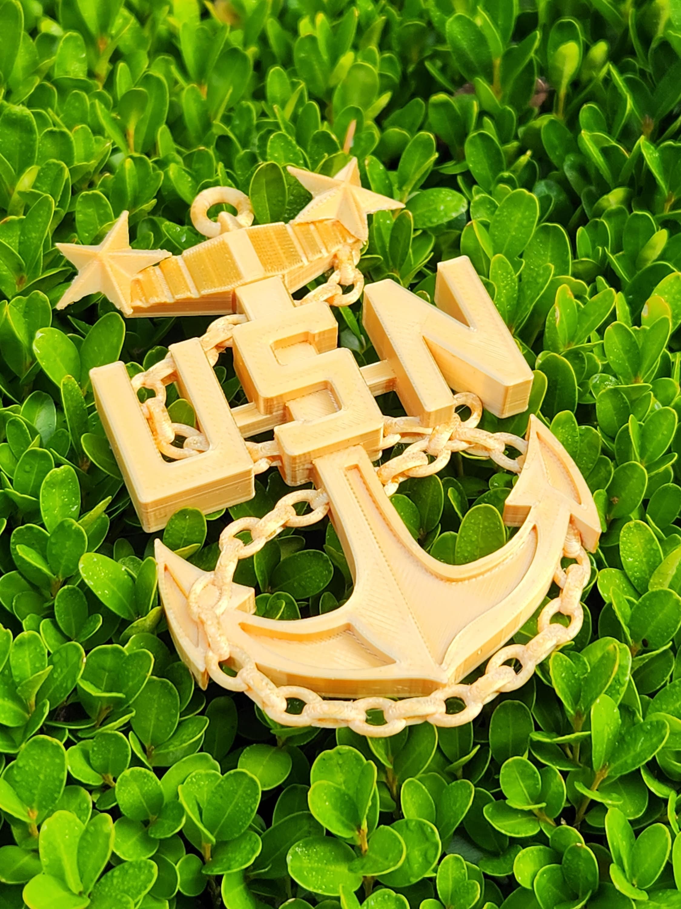 3D Printed US Navy Chief CPO, Senior Chief, Master Chief Fouled Anchor Ornament - Etsy
