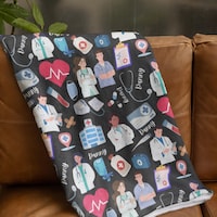 Handmade Crochet Blanket - Medical Logo - Etsy