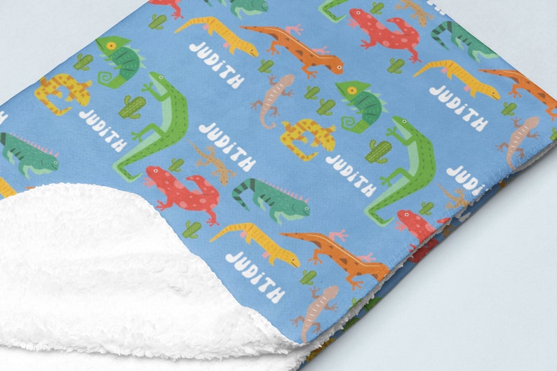Personalized Bearded Lizard Blanket, Custom Bearded Dragon Blanky, Cozy ...