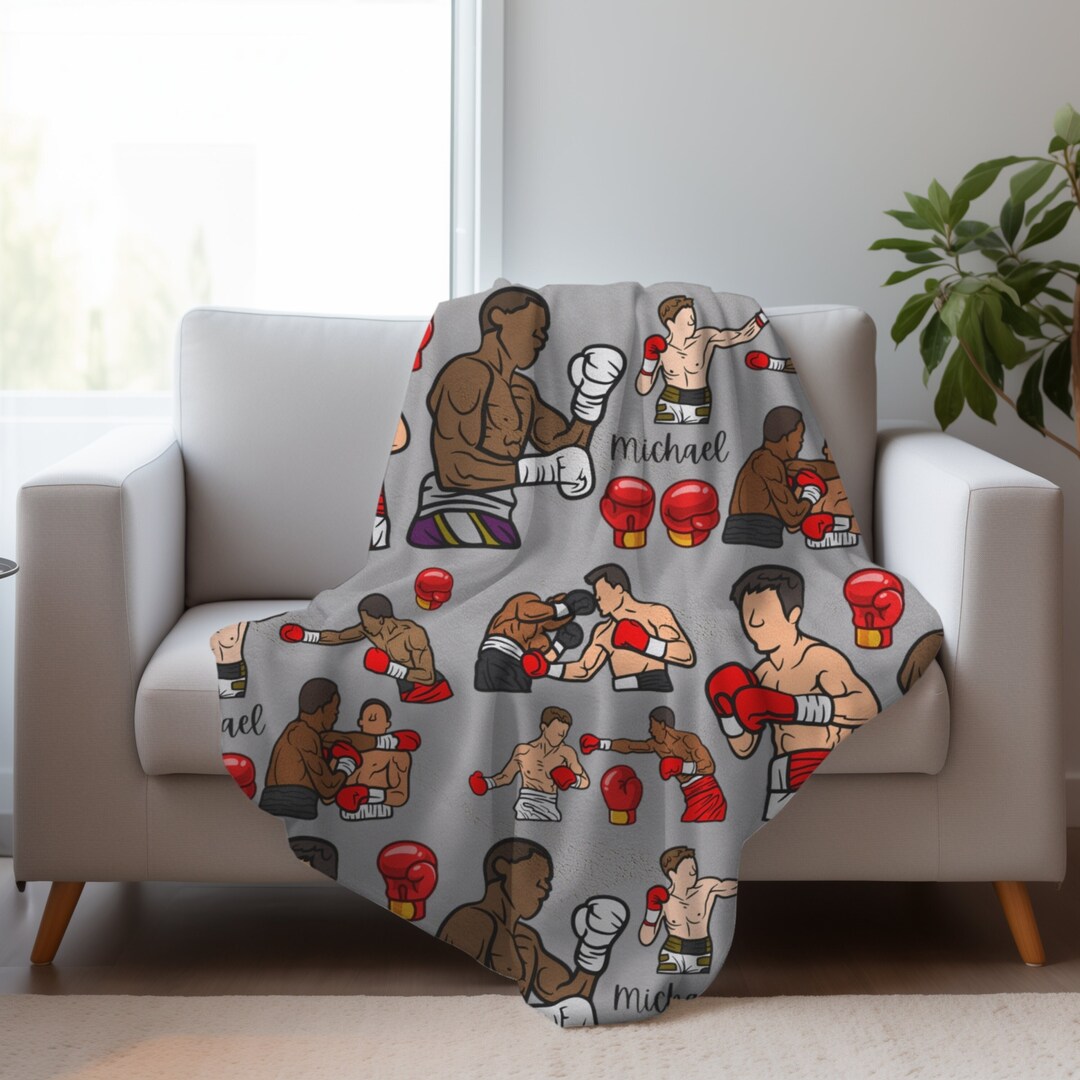 Personalized Boxing Blanket, Customized Boxing Blanket, Custom Boxing ...