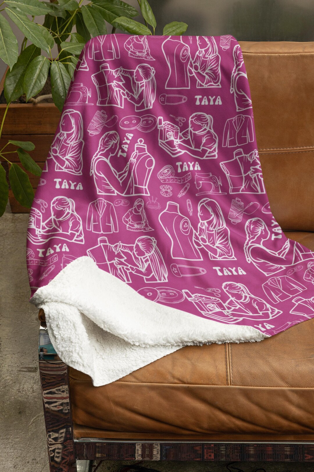 Personalized Tailor Blanket, Custom Clothes Designer Blanket ...