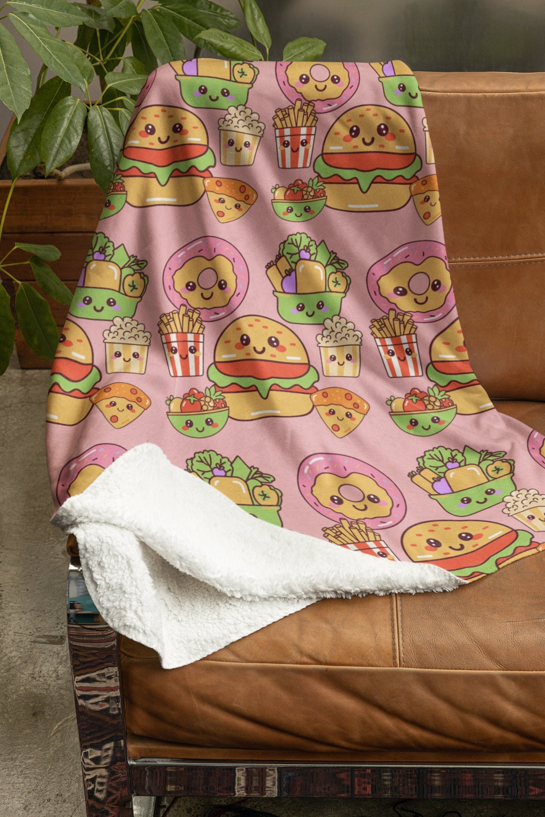 Junk Food Blanket for Foodie, Movie Night, Watch TV, Junk Food Lover ...