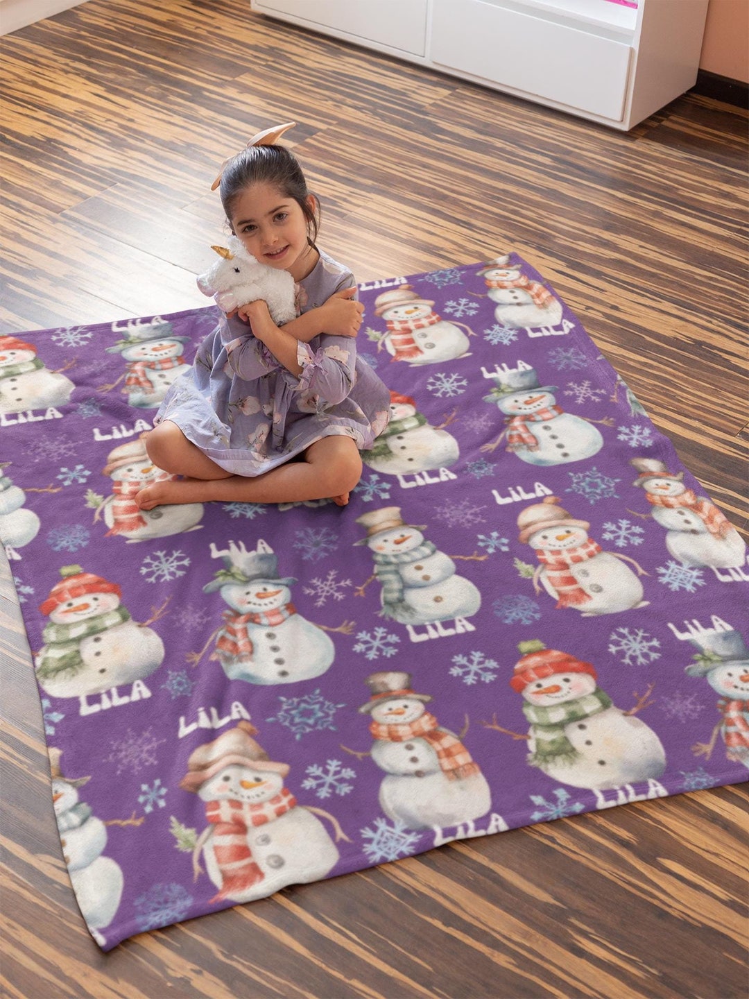 Personalized Snowman Blanket, Custom Snowmen Blanket, Customized ...