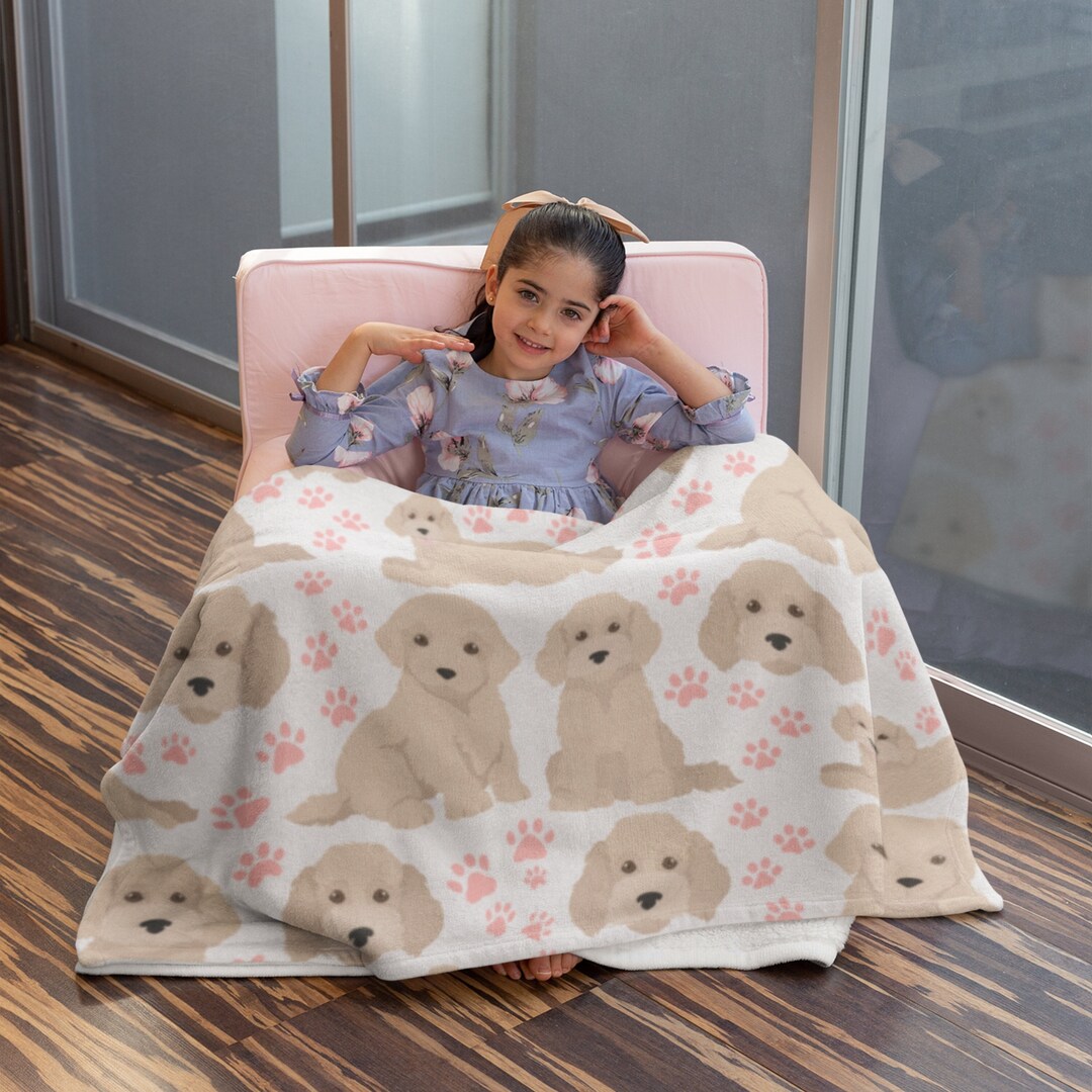 Personalized Cockapoo Blanket, Customized Name Blanket, Custom Cockapoo ...