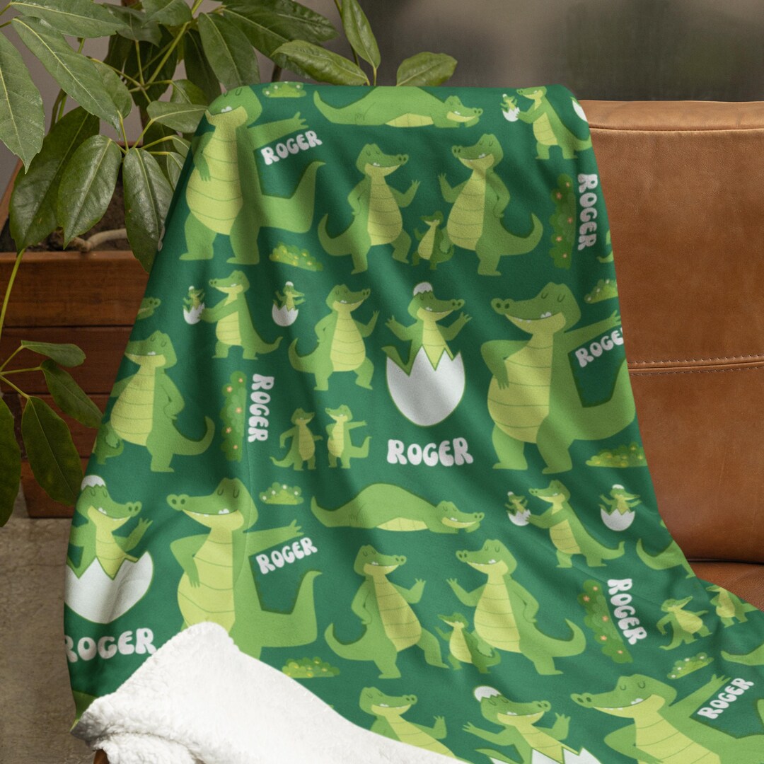 Personalized Alligators Blanket, Custom Allligator Blanket, Customized ...