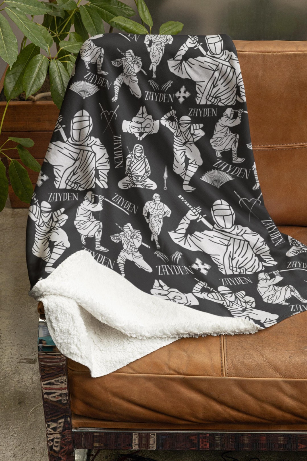 Personalized Ninja Blanket, Custom Ninjas Blanket, Customized Ninja ...
