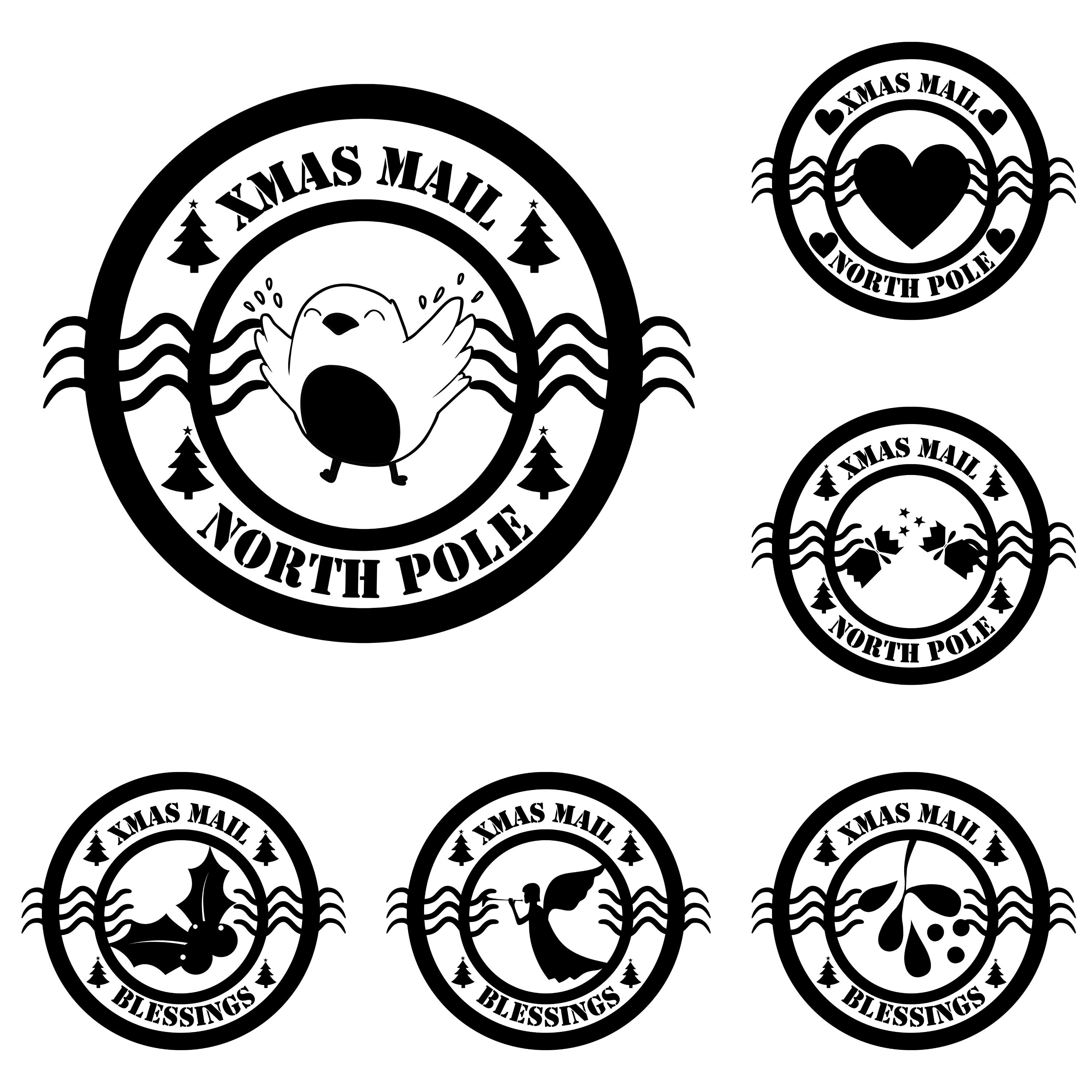 North Pole Mail Svg, Christmas Stamp Svg, Christmas Sign Svg, Santa ...