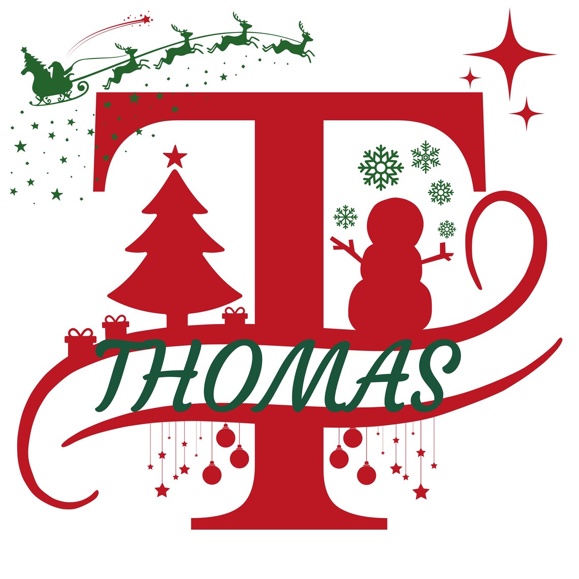 Christmas Split Alphabet SVG PNG, Christmas Monogram Svg, Christmas ...