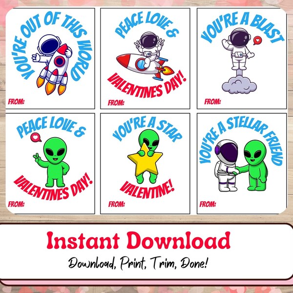 Space Valentine - Etsy