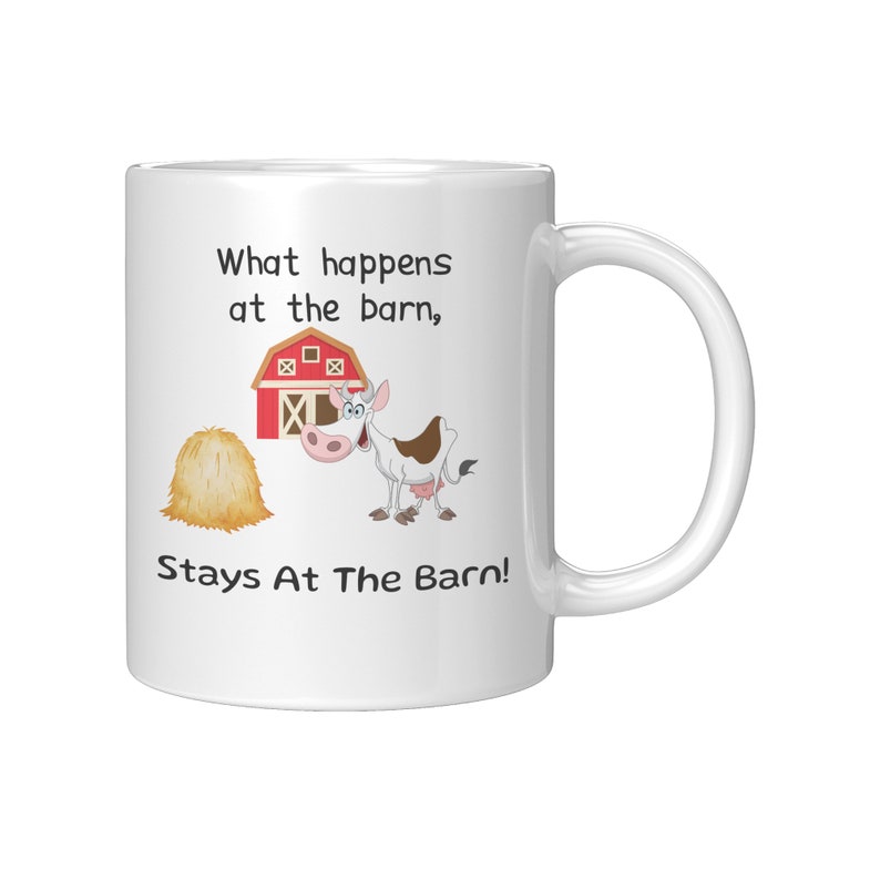 What Happens at the Barn, Funny Mugs, Farmer Gift, Homesteader Mug ...